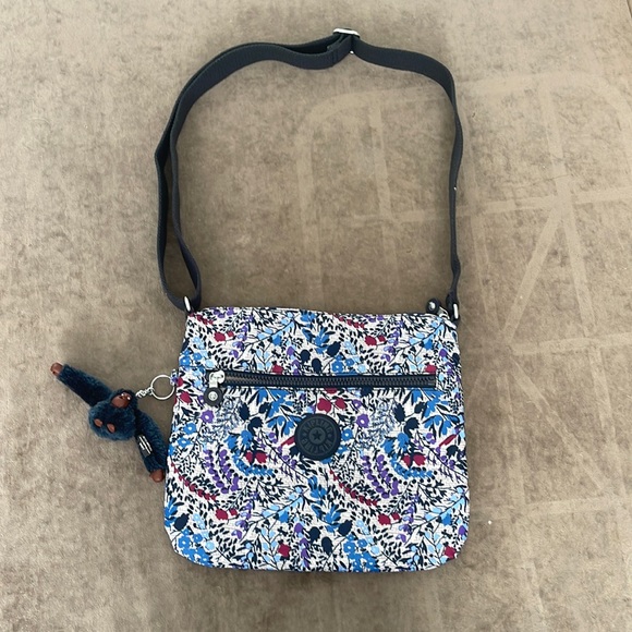 Kipling | Bags | Kipling Crossbody Purse Floral Print With Monkey ...